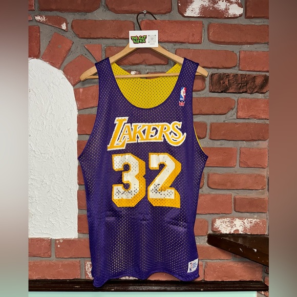 MacGregor | Shirts | Vintage Nba Macgregor Sandknit Magic Johnson La Lakers Basketball Jersey ...